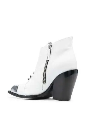 HARDOT Studded Cowboy Boots - White