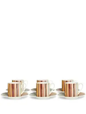Missoni Stripes Jenkins Coffee Cup Set - Brown