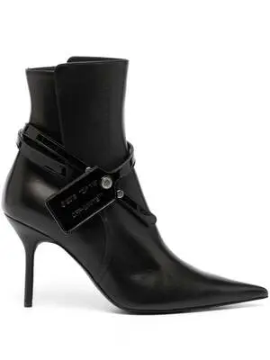 Off-White Zip Tie Stiletto Ankle Boots