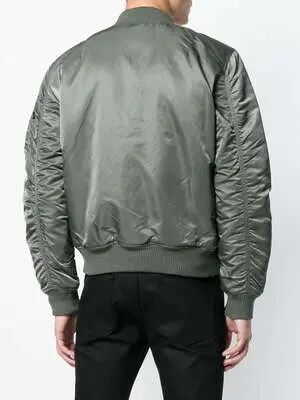 Alpha Industries Zipped Up Bomber Jacket - Green