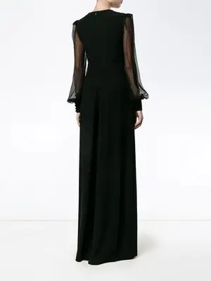 Alexander McQueen Silk V-neck Evening Jumpsuit