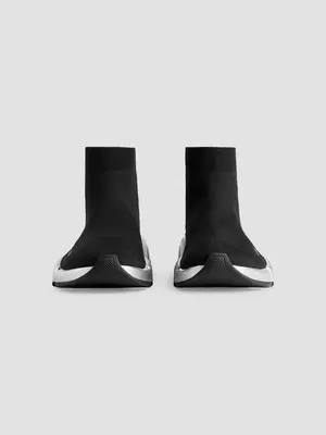 Balenciaga Speed 2.0 Recycled Knit Sneakers - Black Silver
