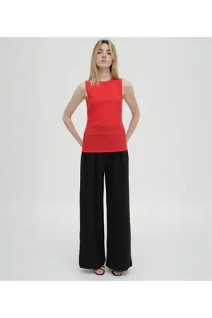 Rosetta Getty Wide Leg Pleat Front Pant