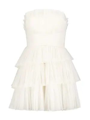 Bcbgmaxazria Women's Tulle Corseted Mini Dress - Black  - Gardenia