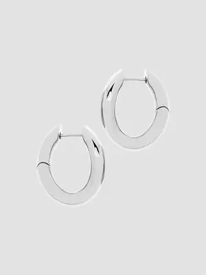Balenciaga Loop Xs Earrings - Silver