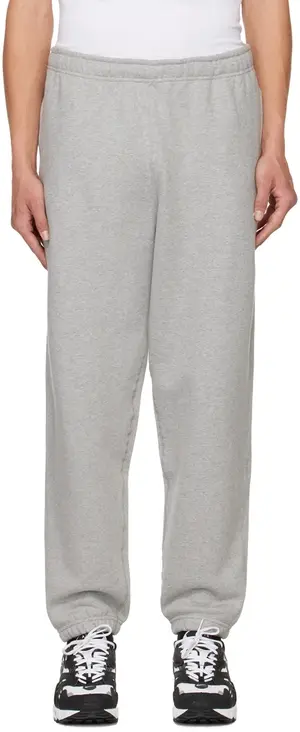 Nike Nike Gray Solo Swoosh Lounge Pants Dk Grey Heather/whit