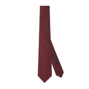 Gucci GG Silk Jacquard Neck Tie Bordeaux