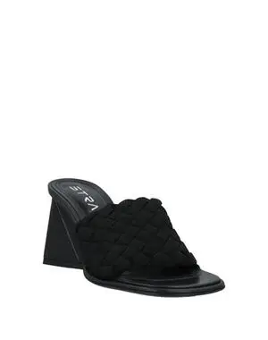 STRATEGIA Textile Slide Sandals - Black