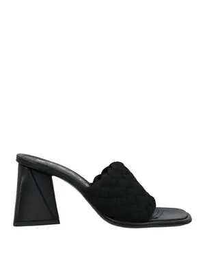 STRATEGIA Textile Slide Sandals - Black