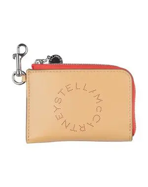 Stella McCartney Woman Cardholder Blush Size - Textile Fibers Beige