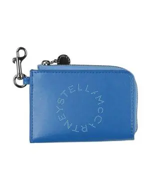 Stella McCartney Woman Cardholder Blush Size - Textile Fibers Blue