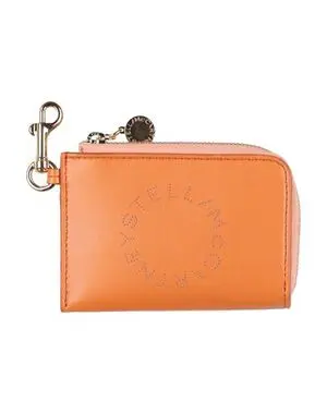 Stella McCartney Woman Cardholder Blush Size - Textile Fibers Orange