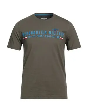 AERONAUTICA MILITARE Man T-shirt Military Green Size Xl Cotton Military Green