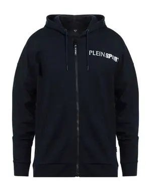 PLEIN SPORT Fleece Sweatshirt With Metallic Print - Blue