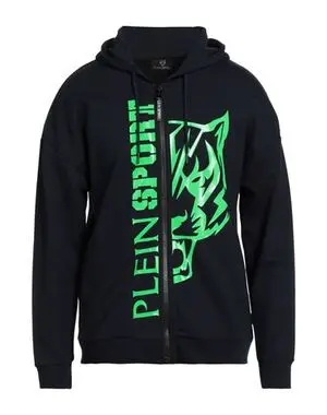 PLEIN SPORT Printed Zip-up Hoodie - Blue