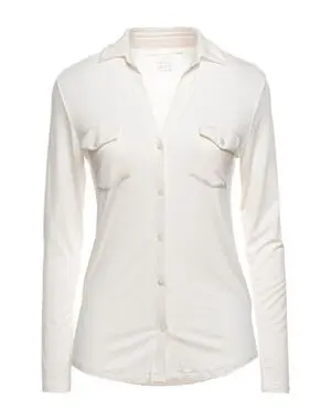 Majestic Filatures Viscose Blend Jersey Shirt - Ivory