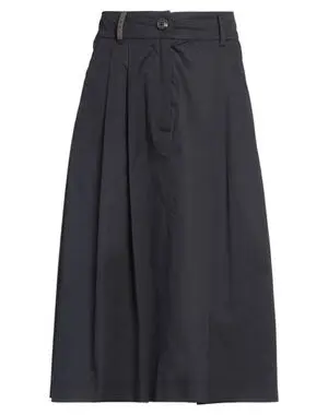Peserico Midi Pleated Poplin Skirt Blue