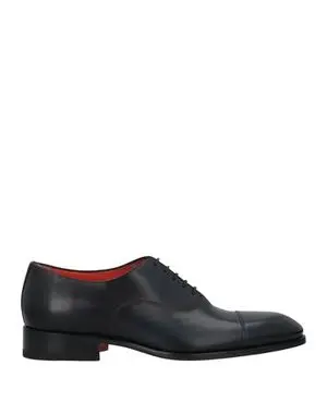 Santoni Leather Oxford Shoes - Black