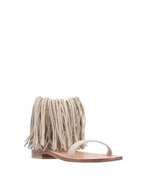 TWINSET Leather Sandals With Fringe
