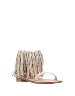 TWINSET Leather Sandals With Fringe