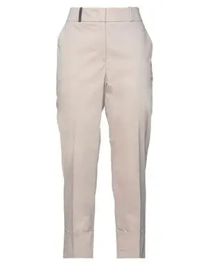 Peserico Tapered Mid-Rise Pants Beige
