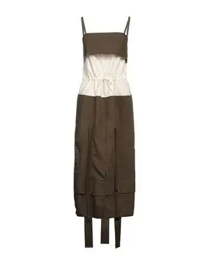 MAISON MARGIELA Midi Cotton Military Dress - Green