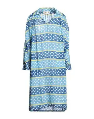 Marni Midi Dress In Ramie With Polka Dot Print