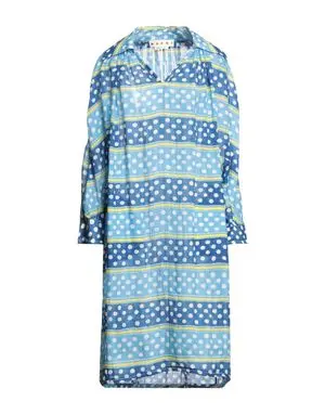 Marni Midi Dress In Ramie With Polka Dot Print