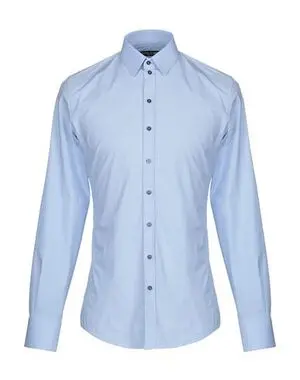 Dolce & Gabbana Man Shirt Black Size 14 ½ Cotton, Elastane Blue