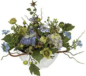 NEARLY NATURAL Hydrangea Centerpiece Flower Arrangment Near Ly Natural - One-color