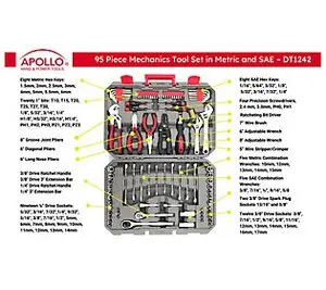 APOLLO 95 Piece Mechanics Tool Kit Dt1242