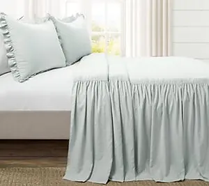 LUSH DECOR Ruffle Skirt Bedspread 3pc Set Queen Lush De Or