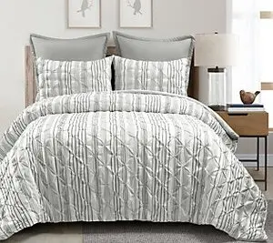 LUSH DECOR Ravello Pintuck Stripe Comforter 5-p Iece Set King