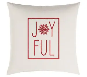 SORRA HOME Joyful Snowflake 18' Embroidered Sun Brella Pillow - One-color