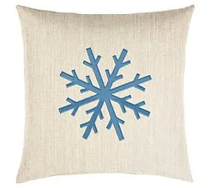 SORRA HOME Embroidered Snowflake Sunbrella Pill Ow