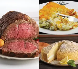KANSAS CITY STEAK Kansas City Prime Rib, Baked Potato Casserole & Lemon Cake Meal - One-color