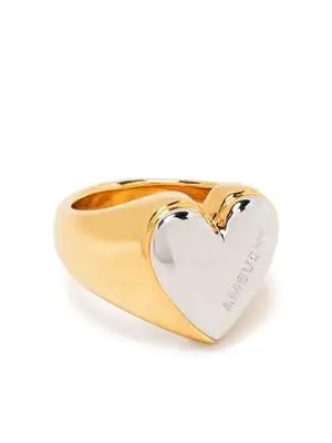 AMBUSH Engraved-logo Heart-hape Ring