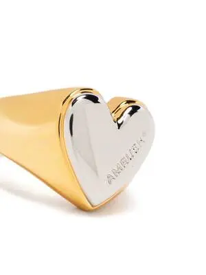 AMBUSH Engraved-logo Heart-hape Ring