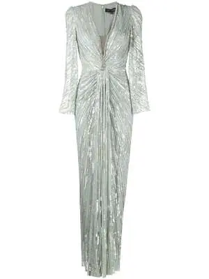 Jenny Packham Darcy Sequin-embellished Gown - Green