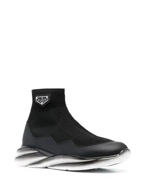 Philipp Plein Skywalker Runner Sock-style Sneakers - Black