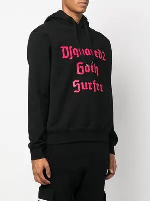 Dsquared2 Slogan-print Hoodie - Black