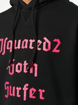 Dsquared2 Slogan-print Hoodie - Black