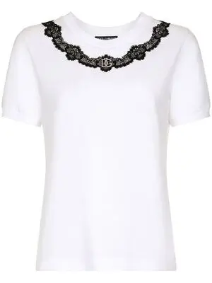 Dolce & Gabbana Lace-trim T-shirt