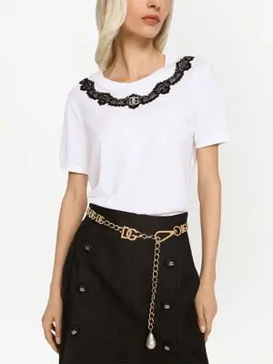 Dolce & Gabbana Lace-trim T-shirt