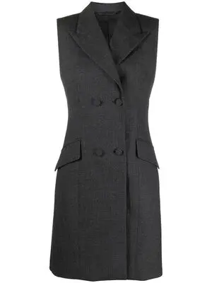 Givenchy Double-breasted Tuxedo Minidress - Grey