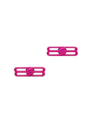 Balenciaga Bb Icon Earrings White Fluo Pink