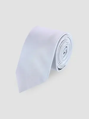 Trafalgar Silk Neck Tie Silver