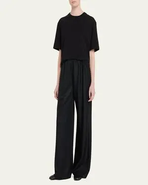 THE ROW Gala Wide-leg Wool Pants