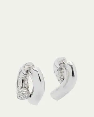 TABAYER 18k Fairmined Oera Diamond Hoop Earrings - White Gold