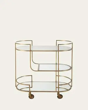 ARTERIORS Trainor Bar Cart - Brass